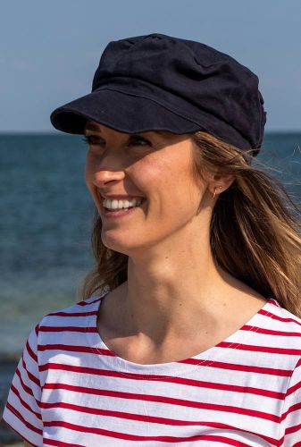 Traditional Breton Cap, Cotton Canvas, Navy Blue - THE NAUTICAL COMPANY UK
